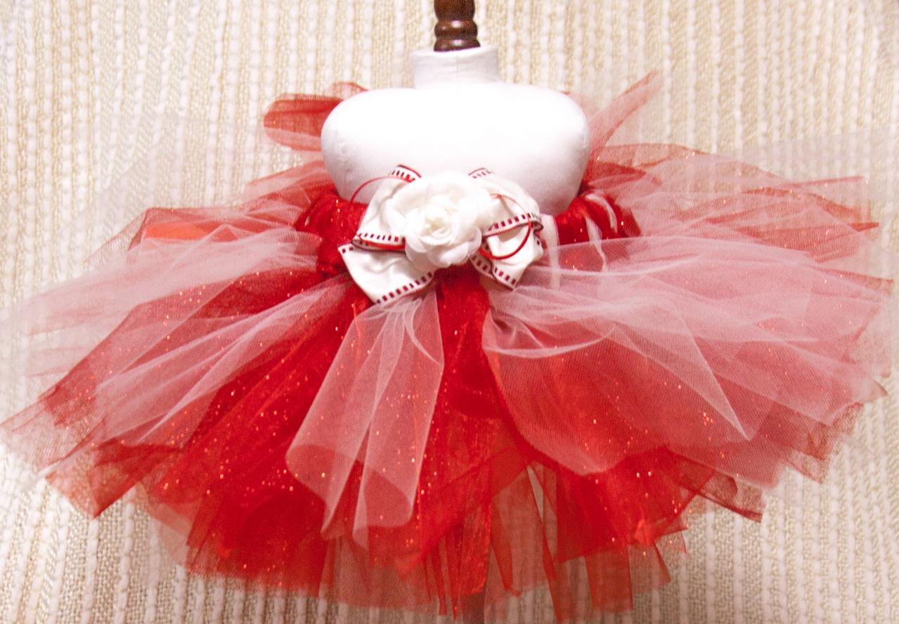 Holiday-christmas-tutus-candy Canetutu In Red Glitter Tulle, Organza ...
