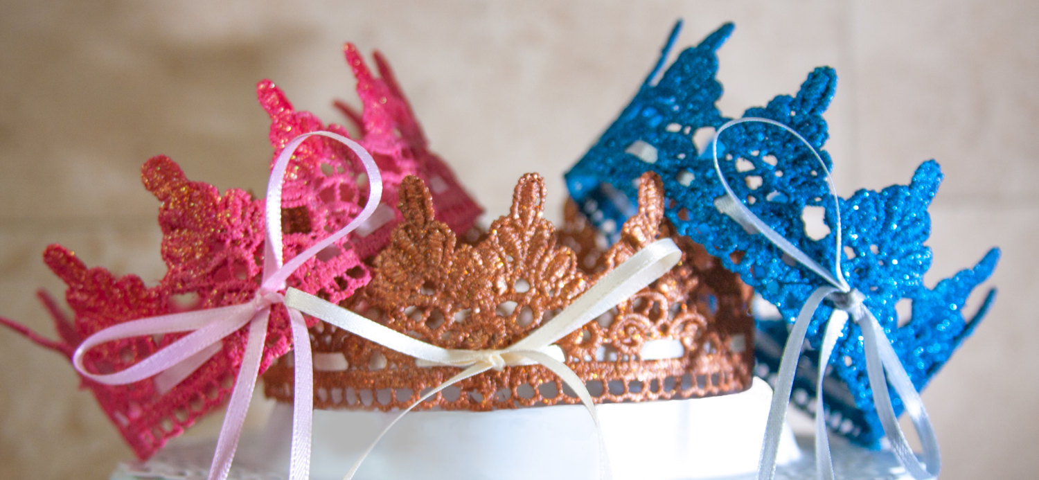 Crown - The Glitz Crown Does Just That With Its Blue Glitter And Ribbon ...